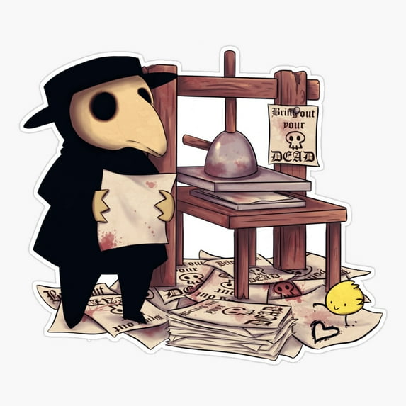 DOPASTICKER Plague Doctor Xxii Sticker, Phone Sticker Water Bottle ...