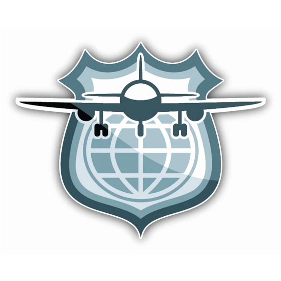 DOPASTICKER Plane Transportation Emblem Sticker Decal Phone Decal Water ...