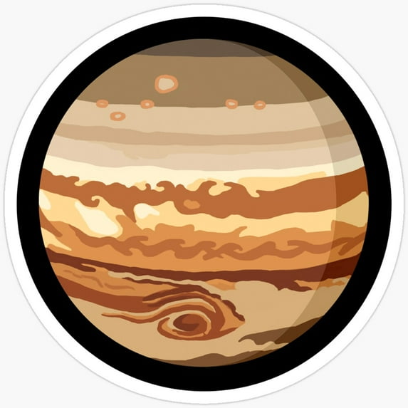 DOPASTICKER Planet Jupiter Sticker Phone Sticker, Latop Sticker, Lover ...