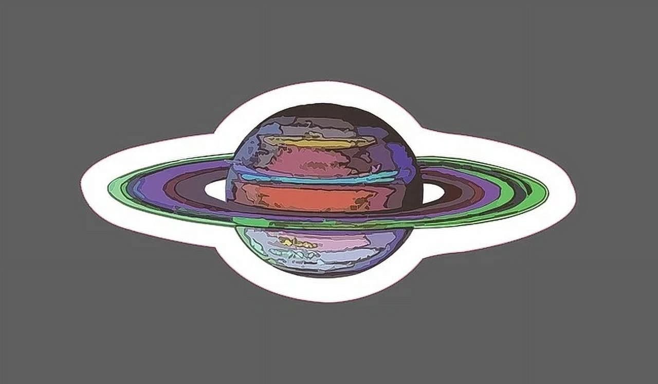 DOPASTICKER Planet Saturn Rings Decorative Laptop, Phone Stickers ...