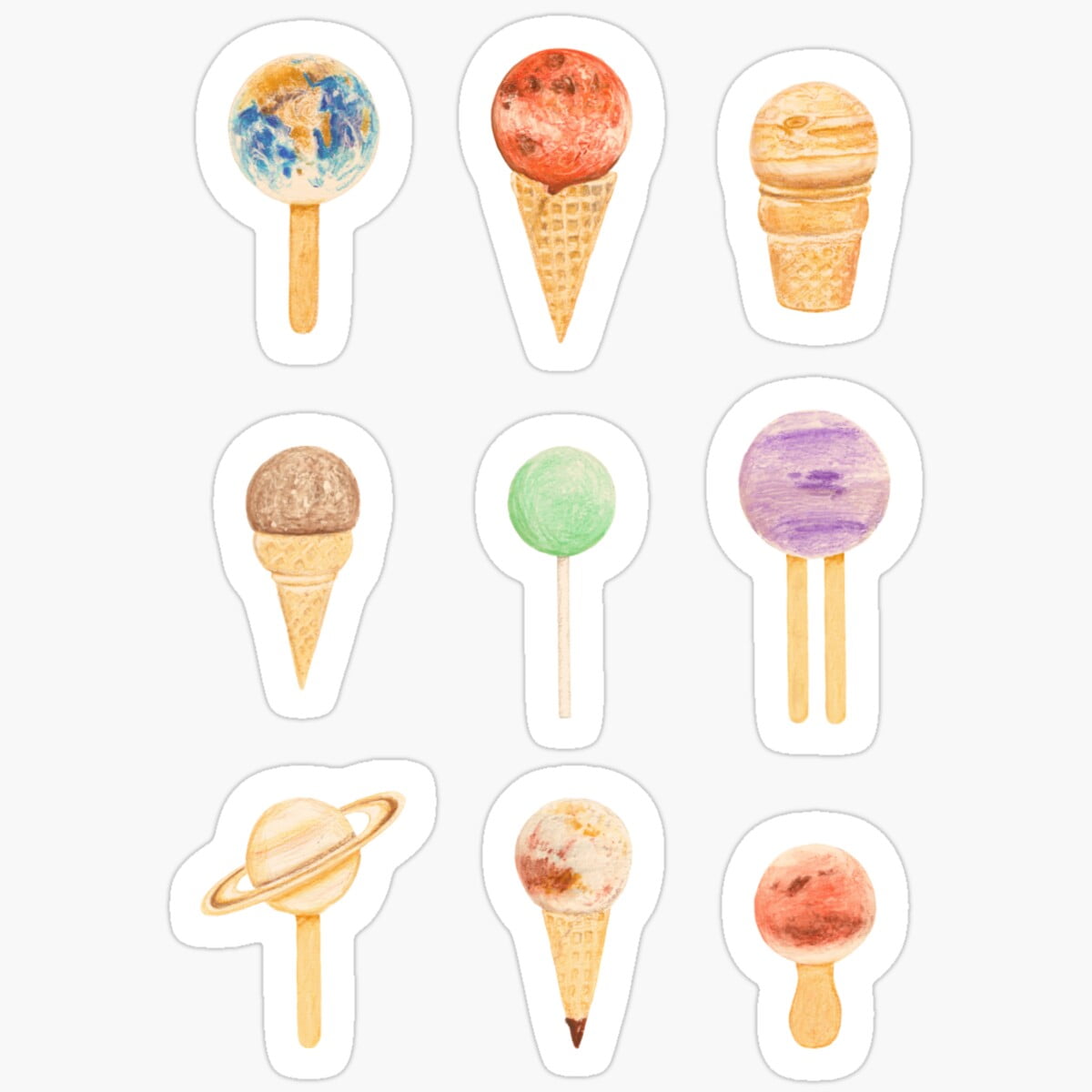DOPASTICKER Planetarium Sugarium Glossy Sticker Birthday Gifts ...