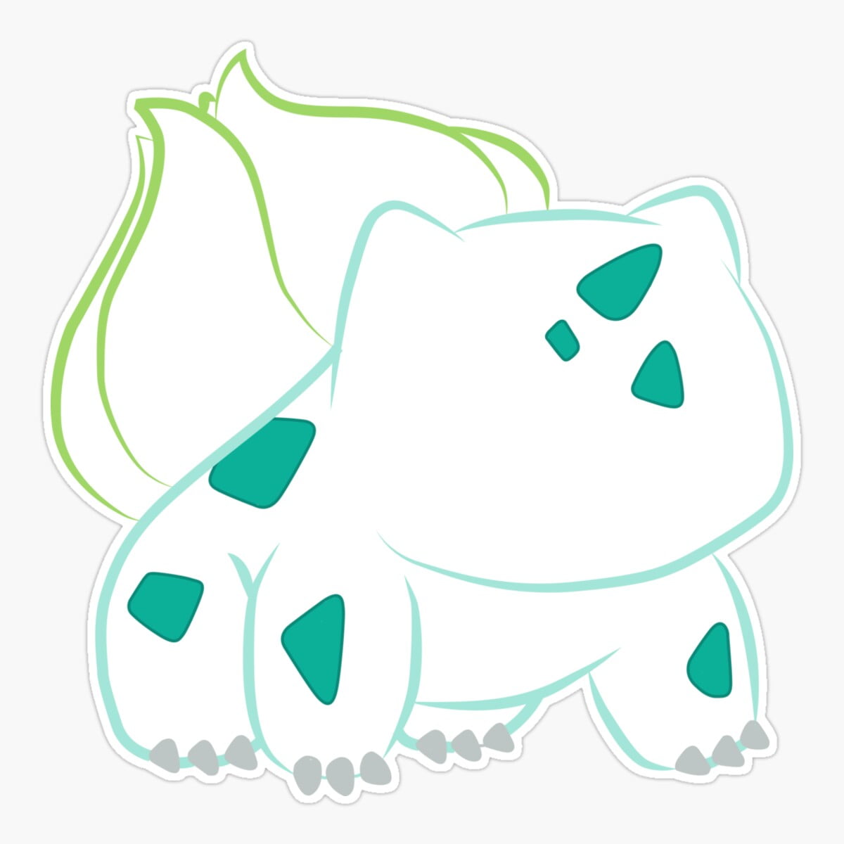 DOPASTICKER Plant Pet On Black Sticker, Phone Sticker Car Stickers ...