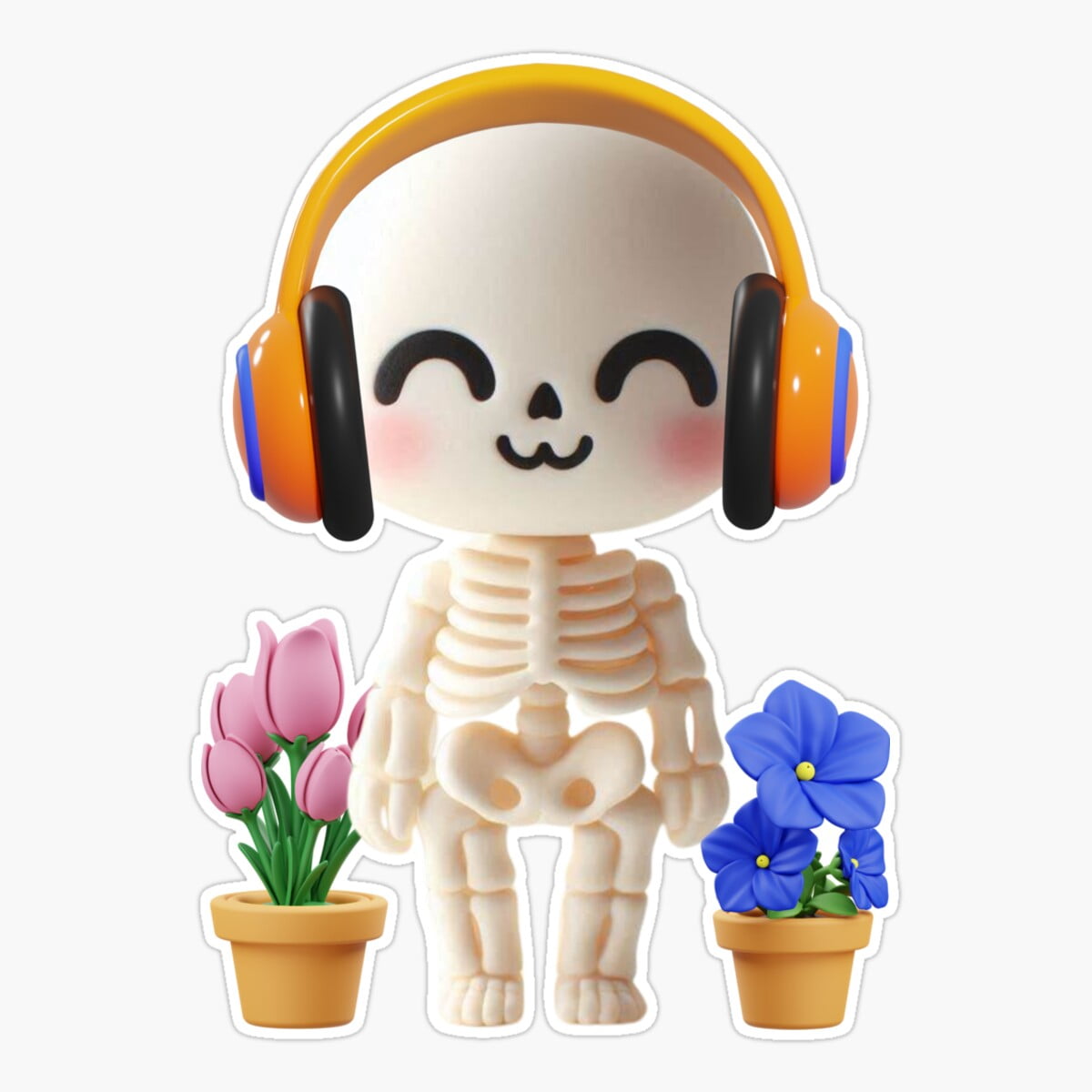 DOPASTICKER Plant Skelly Sticker, Phone Sticker Car Stickers, Birthday ...