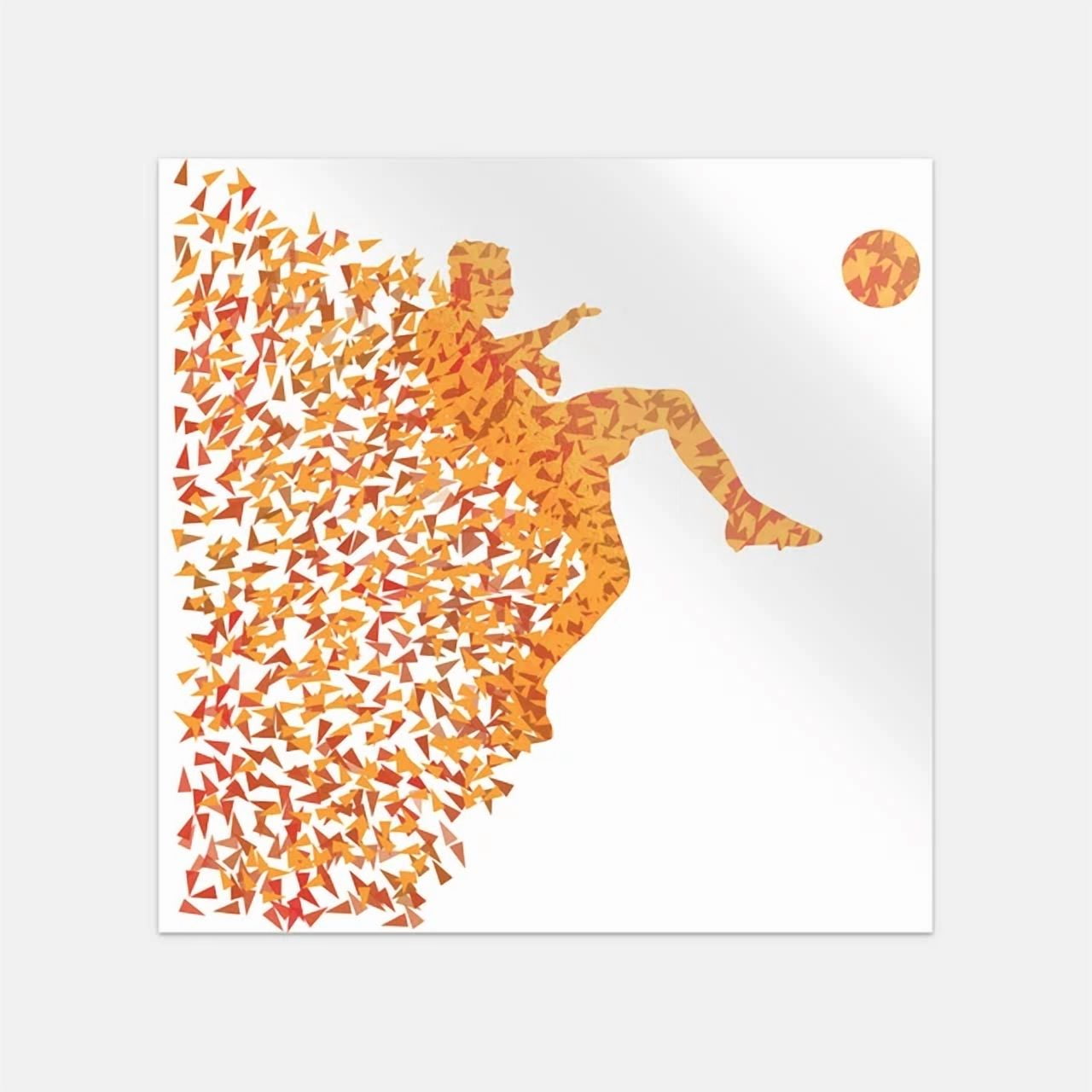 DOPASTICKER Player Football Triangulated Sport Sticker Decal Phone ...