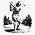 DOPASTICKER Playing Golf Retro 90S Golfer Christian Sticker, Phone ...