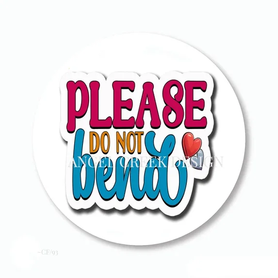 DOPASTICKER Please Do Not Bend Mailing Stickers Shipping Phone Decal ...