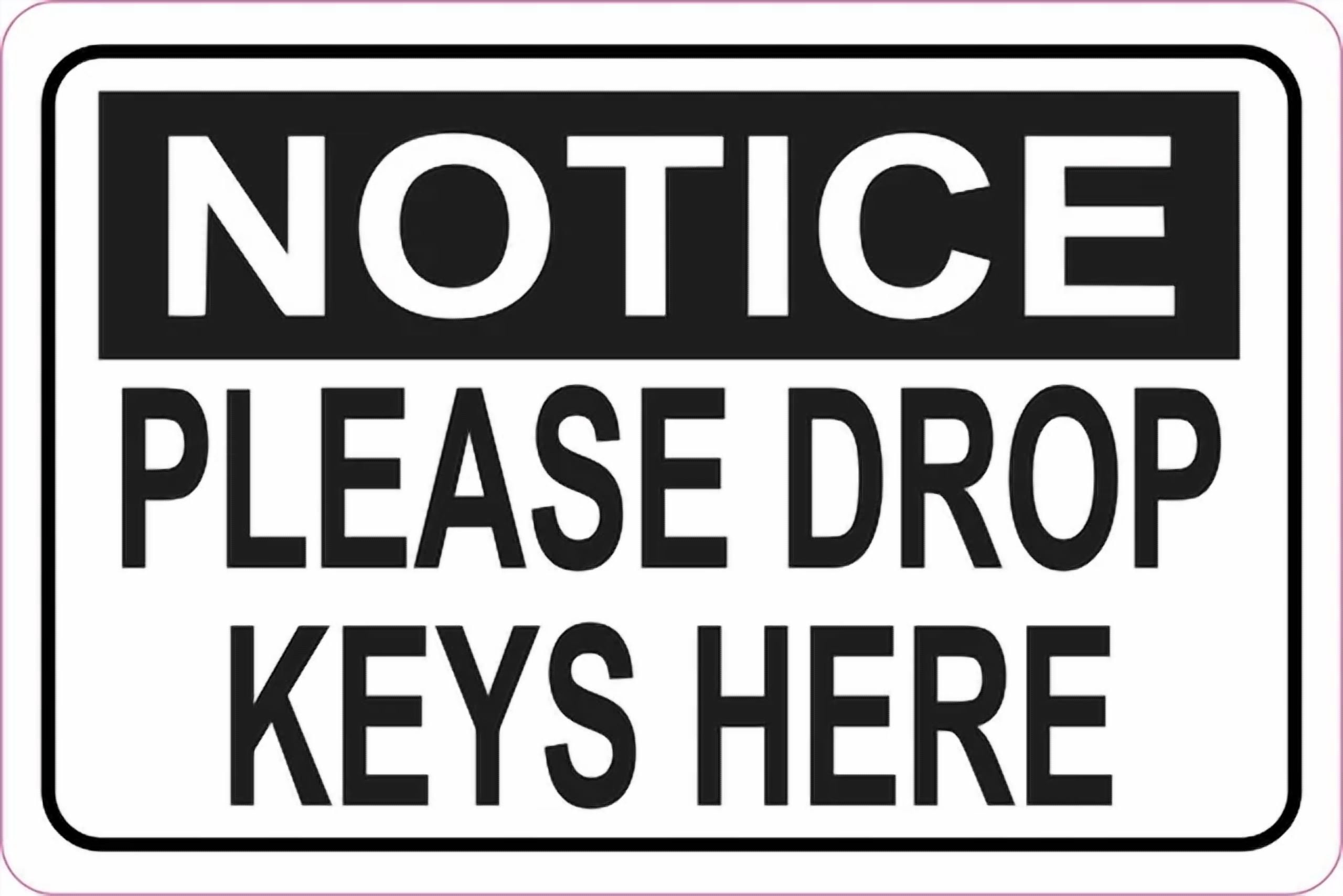 DOPASTICKER Please Drop Keys Here Sticker Business Sticker Phone ...