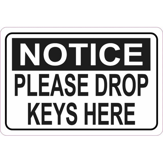 DOPASTICKER Please Drop Keys Here Sticker Business Sticker Phone ...