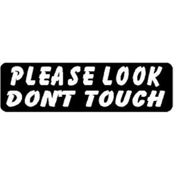 DOPASTICKER Please Look Don'T Touch Sticker Hard Hat Sticker Phone ...