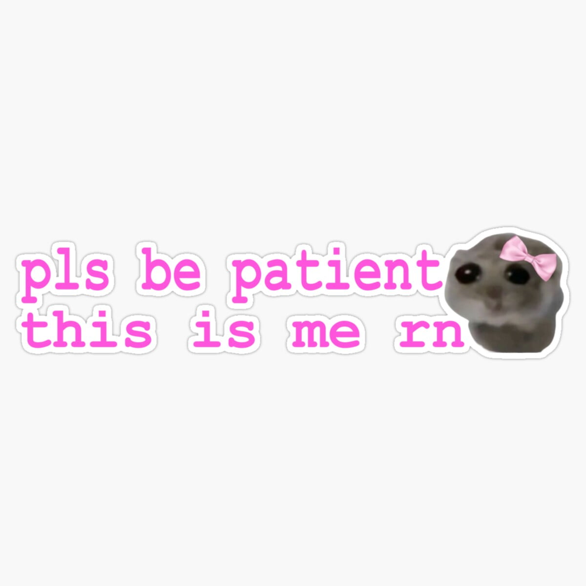 DOPASTICKER Pls Be Patient This Is Me- Design Sticker, Phone Sticker ...
