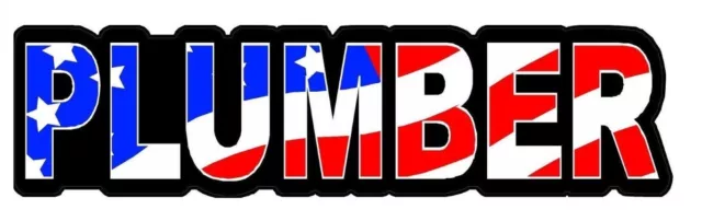 DOPASTICKER Plumber American Flag Sticker Hard Hat Sticker Laptop Phone ...