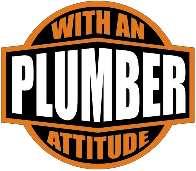 DOPASTICKER Plumber With An Attitude Sticker Hard Hat Sticker Phone ...