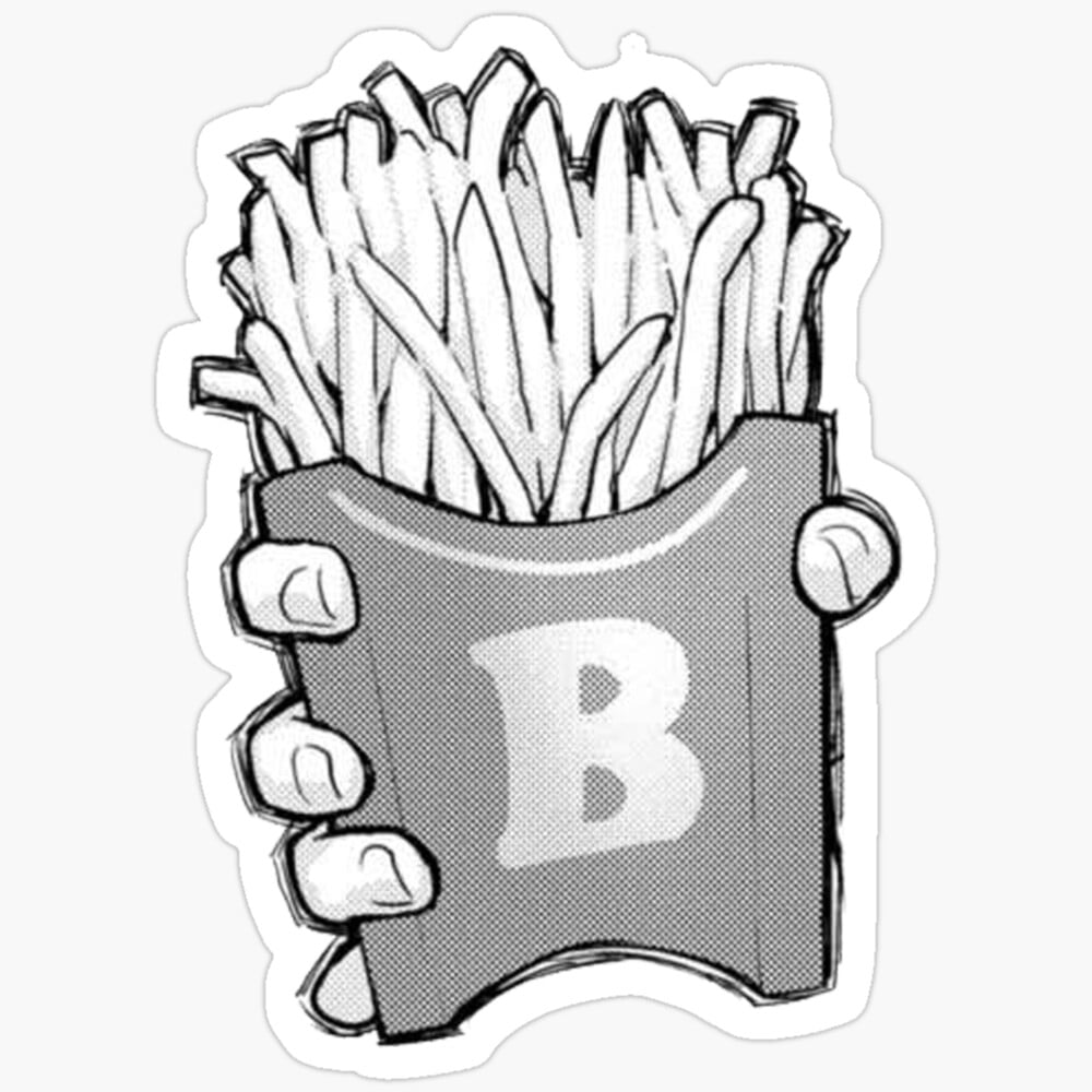 DOPASTICKER Plus Sized Elf Fries Sticker Phone Decal Water Bottle ...