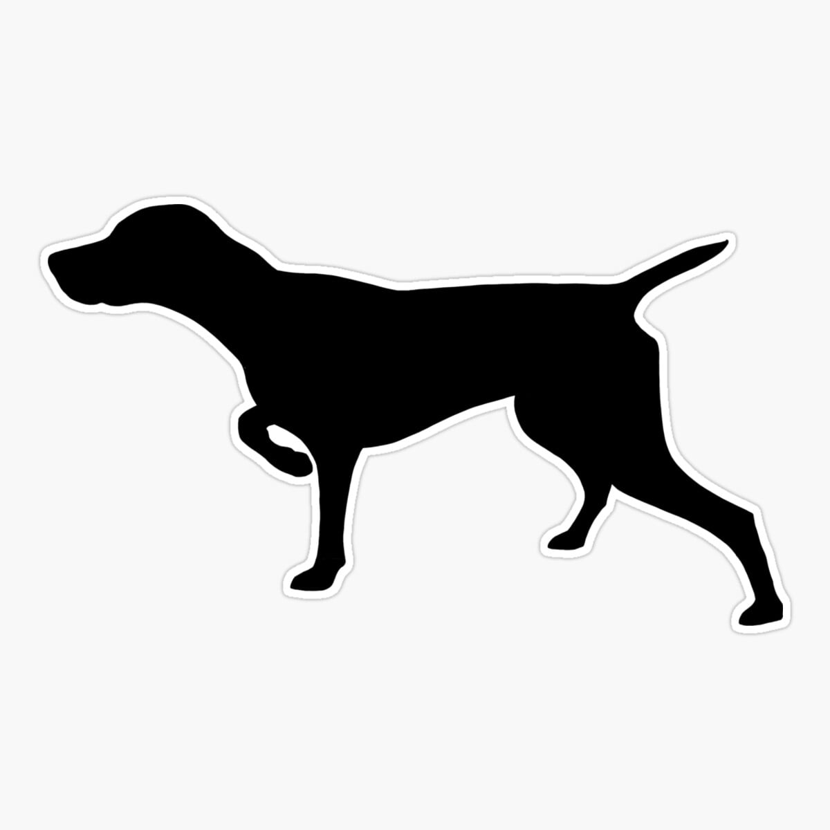 DOPASTICKER Pointer Dog Pointing Silhouette Sticker, Phone Sticker Car ...