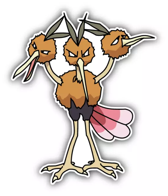 DOPASTICKER Pokemon Doduo Cartoon Car Sticker Decal Phone Decal Water ...
