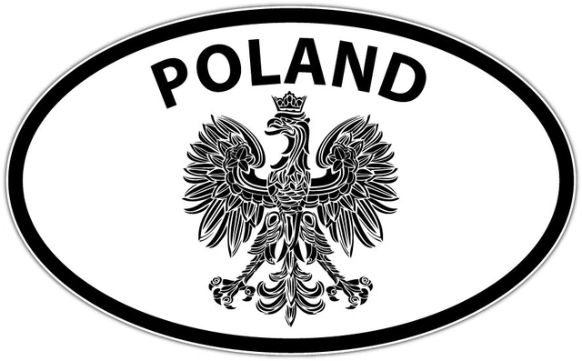 DOPASTICKER Poland Country Oval Car Window Sticker Decal Phone Decal ...