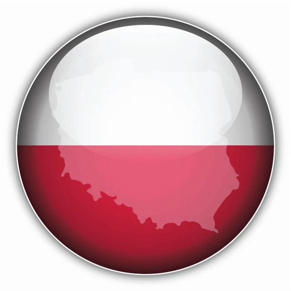 DOPASTICKER Poland Flag Map Label Car Sticker Phone Water Bottle ...