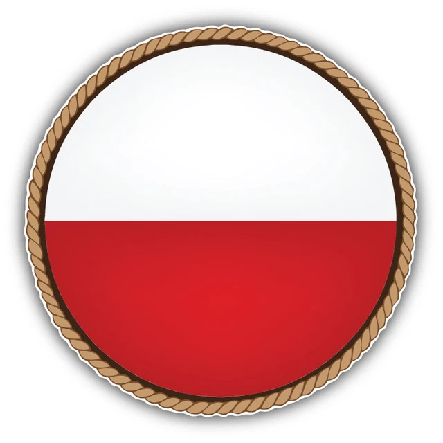 DOPASTICKER Poland Flag Seal Label Sticker Decal Phone Decal Water ...