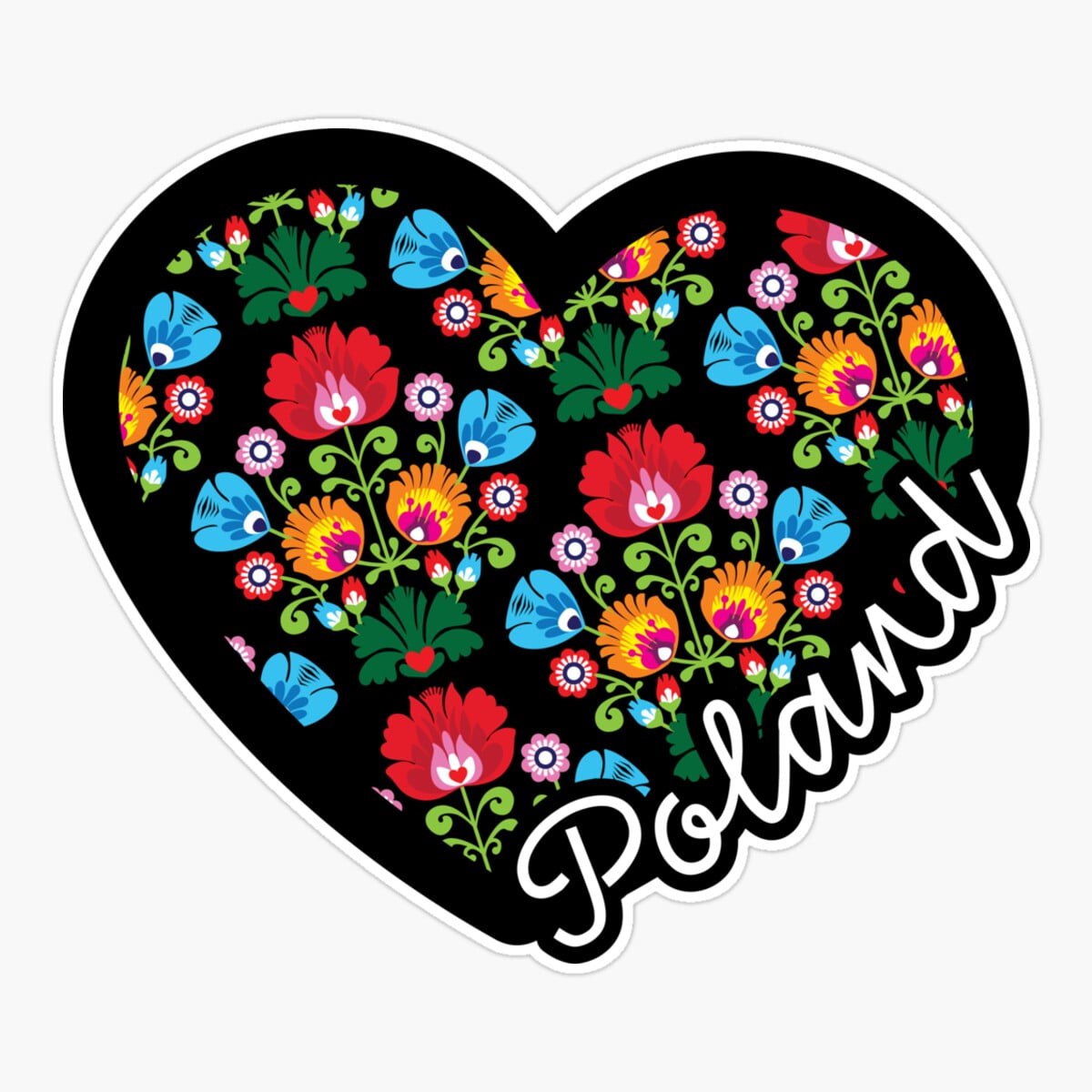 DOPASTICKER Poland Folk Art Heart, Polish Wycinanki, Paper Cut-Outs ...