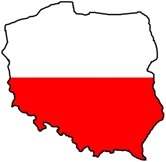DOPASTICKER Poland Map Flag Sticker Laptop Sticker Hard Hat Sticker ...