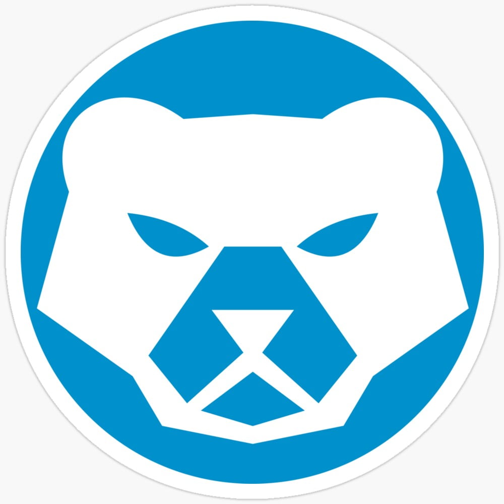 DOPASTICKER Polar Bear Head Circle Retro Sticker Phone Decal Water ...