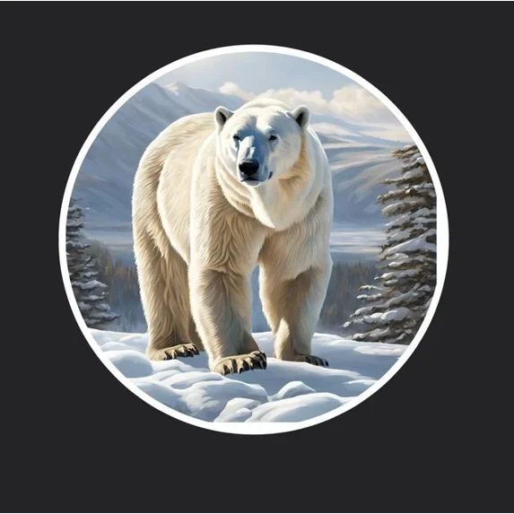 DOPASTICKER Polar Bear In The Snow Sticker Phone Decal Water Bottle ...