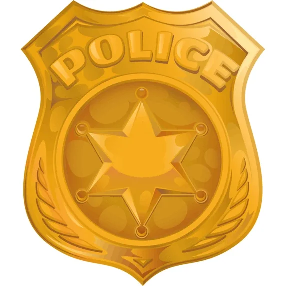 DOPASTICKER Police Emblem Sign Badge Sticker Decal Phone Decal Water ...