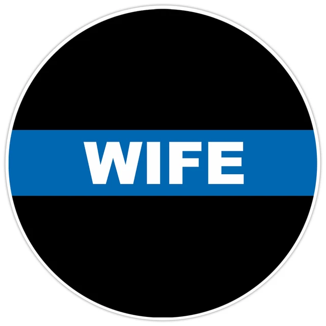 DOPASTICKER Police Law Enforcement Thin Blue Line Wife Sticker Military ...
