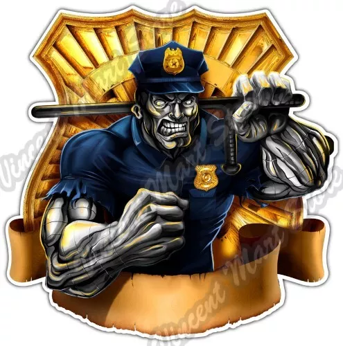 DOPASTICKER Police Officer Policeman Shield Badge Cop Car Sticker Decal ...