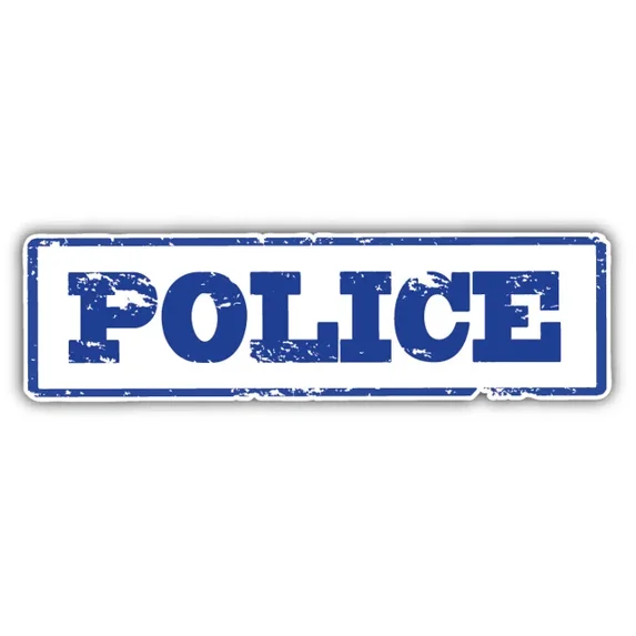 DOPASTICKER Police Slogan Stamp Sticker Decal Phone Decal Water Bottle ...