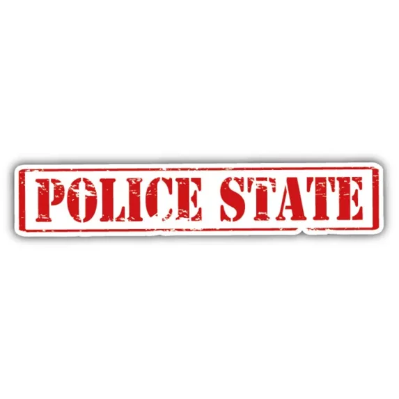 DOPASTICKER Police State Sticker Decal Phone Decal Water Bottle ...
