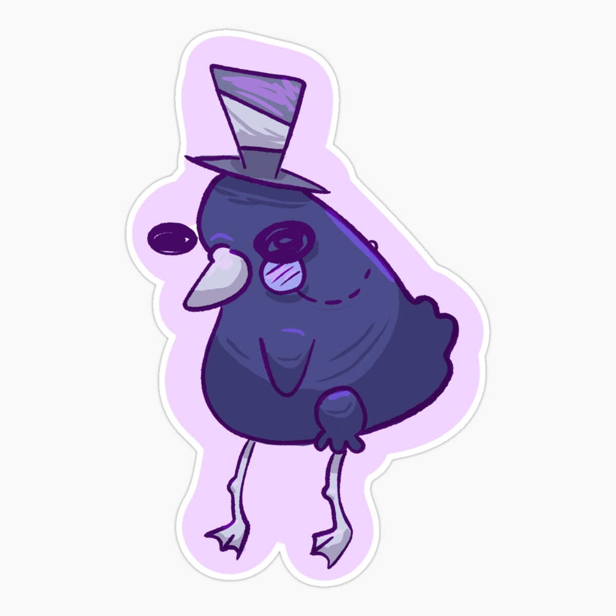 DOPASTICKER Polite Bird Man Sticker, Phone Sticker Car Stickers ...