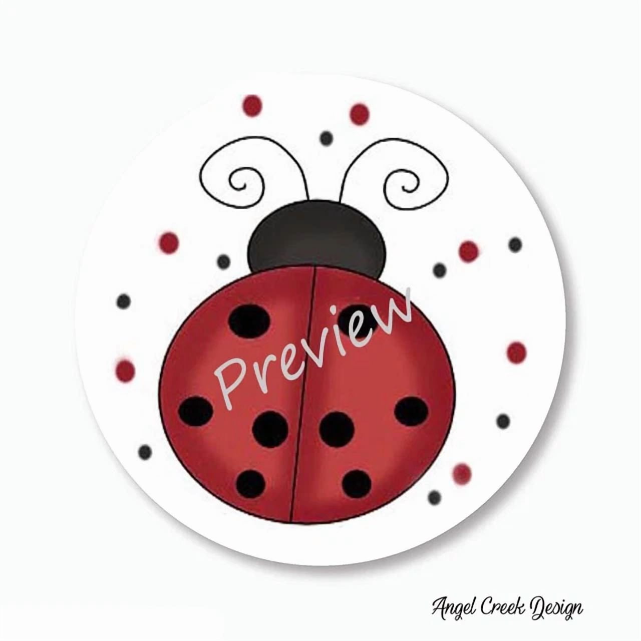 DOPASTICKER Polka Dot Ladybug Ladybug Scrapbook Stickers Phone Decal ...