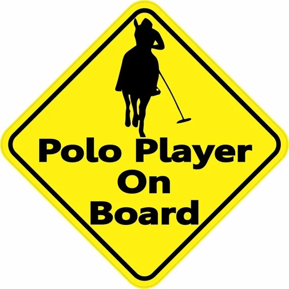 DOPASTICKER Polo Player On Board Sticker Phone Sticker, Latop Sticker ...