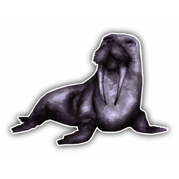 DOPASTICKER Polygon Walrus Sticker Decal Phone Decal Water Bottle ...