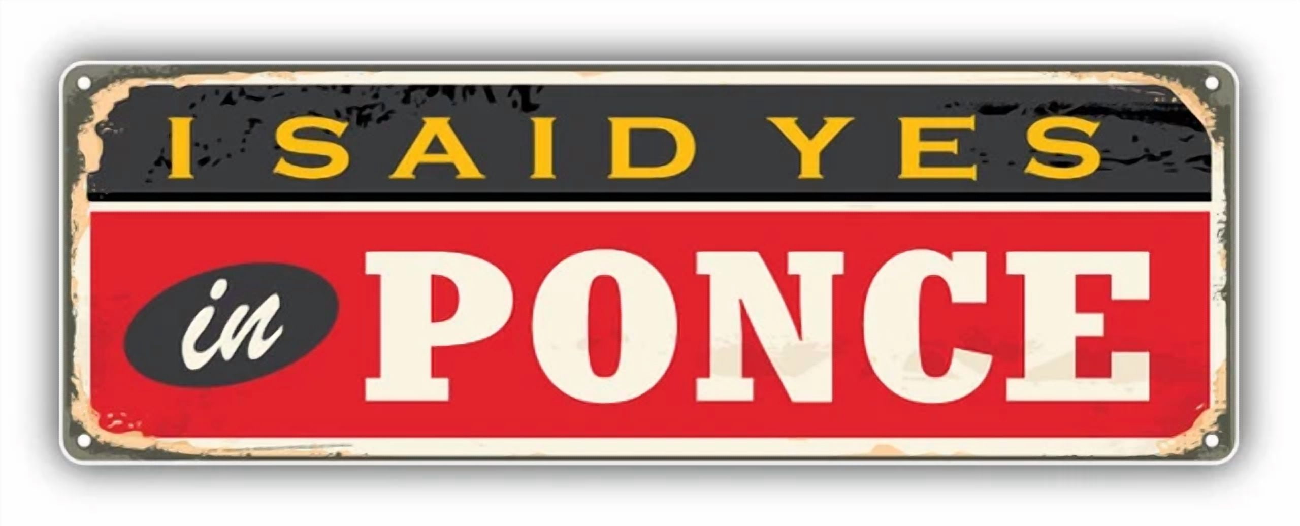 DOPASTICKER Ponce Retro Travel Tin Sign Sticker Decal Phone Decal Water ...