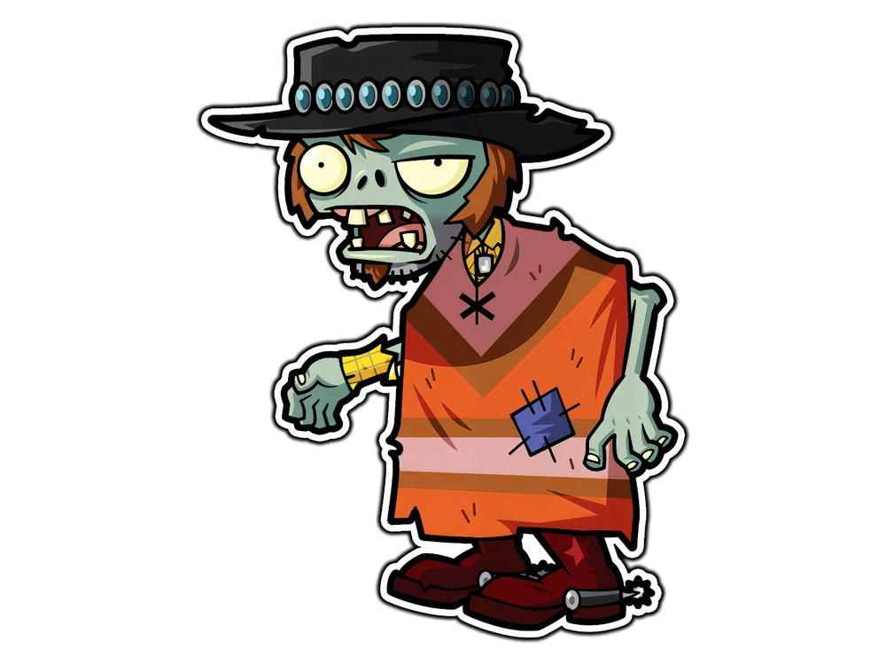 DOPASTICKER Poncho Zombie Sticker Decal Phone Decal Water Bottle ...