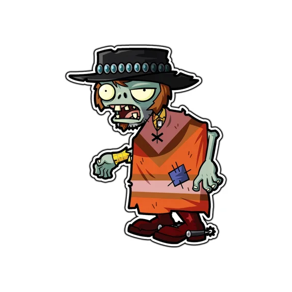 DOPASTICKER Poncho Zombie Sticker Decal Phone Decal Water Bottle ...