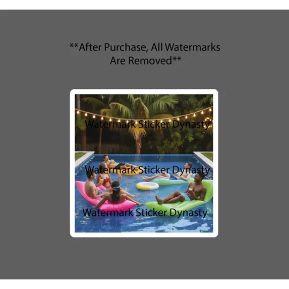 DOPASTICKER Pool Stickerummer Float Beach Fun Friend Sticker Phone ...