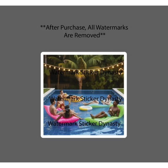 DOPASTICKER Pool Stickerummer Float Beach Fun Friend Sticker Phone ...
