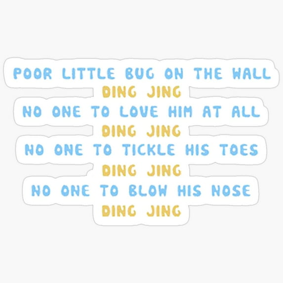 DOPASTICKER Poor Little Bug On The Wall Sticker Waterproof Sticker For ...