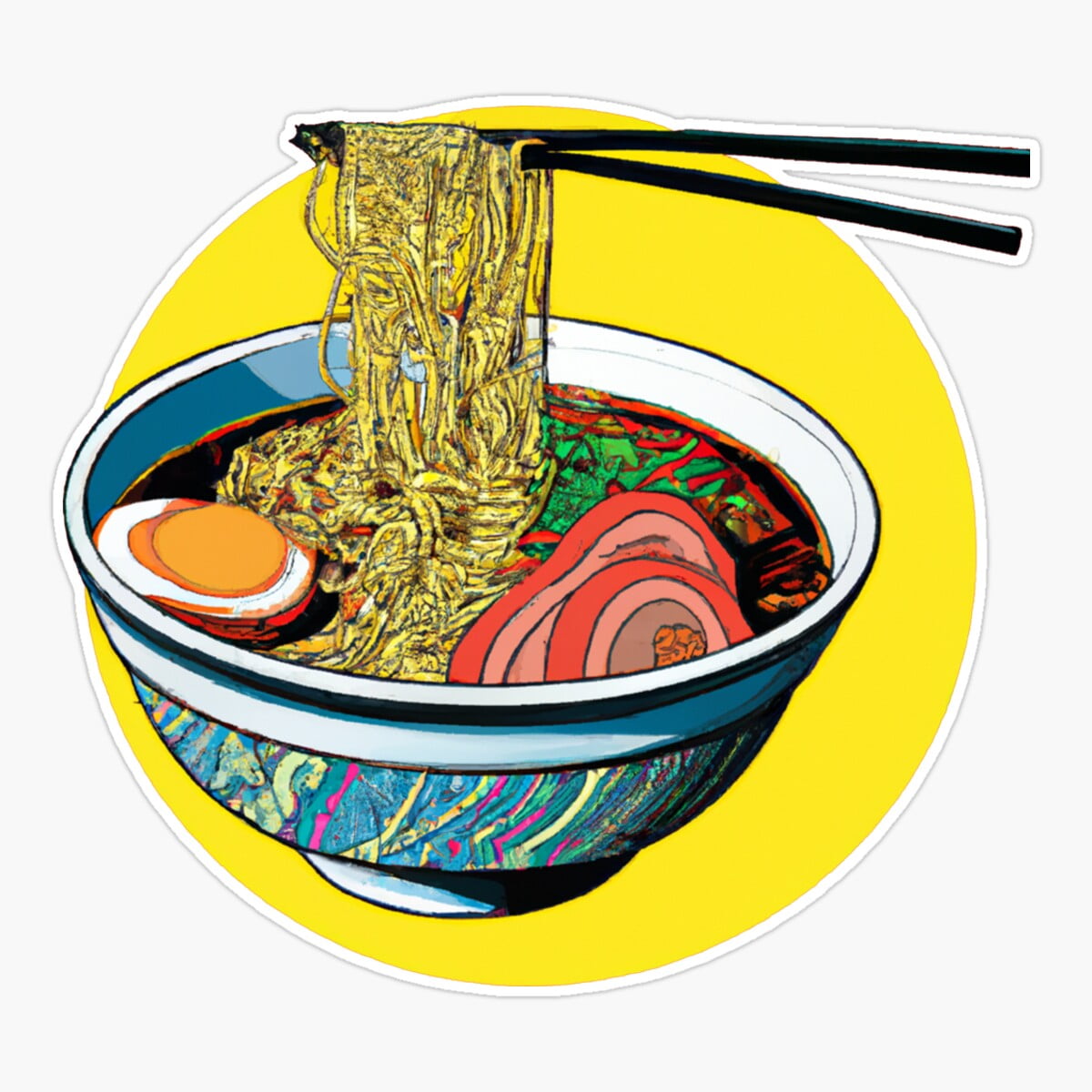 DOPASTICKER Pop Art Ramen 5 Sticker, Phone Sticker Car Stickers ...