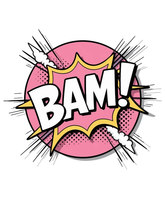 DOPASTICKER Pop Art Sticker Bam Crash Slam Exclamation Retro Comic ...