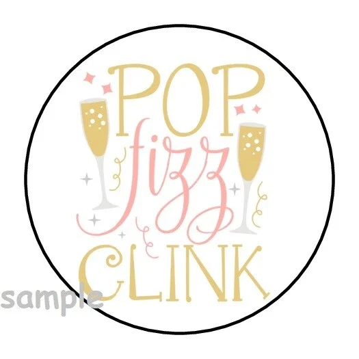 DOPASTICKER Pop Fizz Clink Champagne Stickers Celebration Phone Decal ...