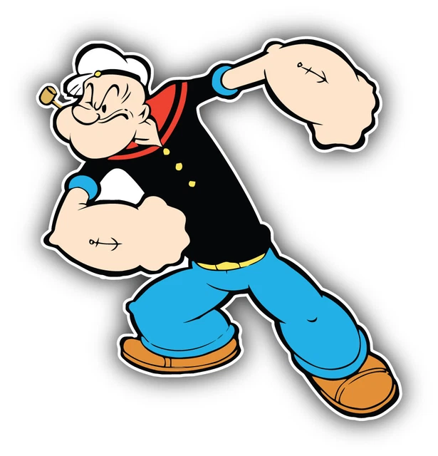 DOPASTICKER Popeye Cartoon Sticker Decal Phone Decal Water Bottle ...