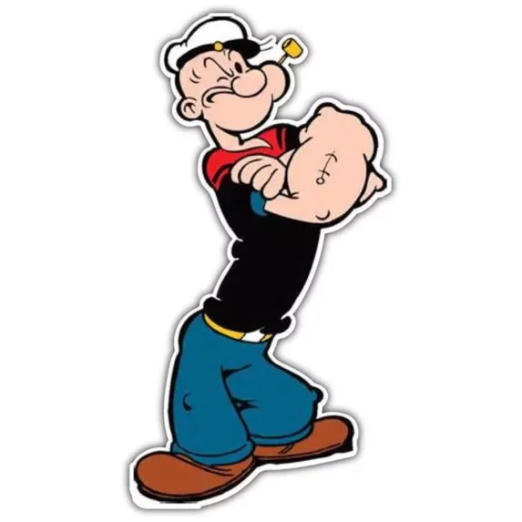 DOPASTICKER Popeye Cartoon Sticker Decal Phone Decal Water Bottle ...