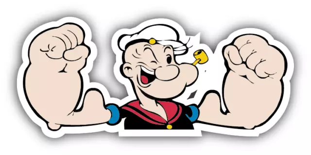 DOPASTICKER Popeye Power Cartoon Car Sticker Decal Phone Decal Water ...