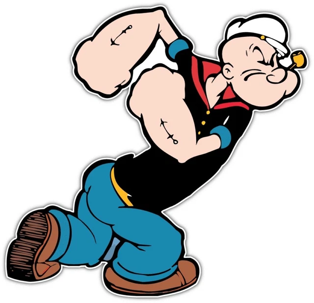 DOPASTICKER Popeye Sticker Laptop Sticker Lrg Phone Decal Water Bottle ...