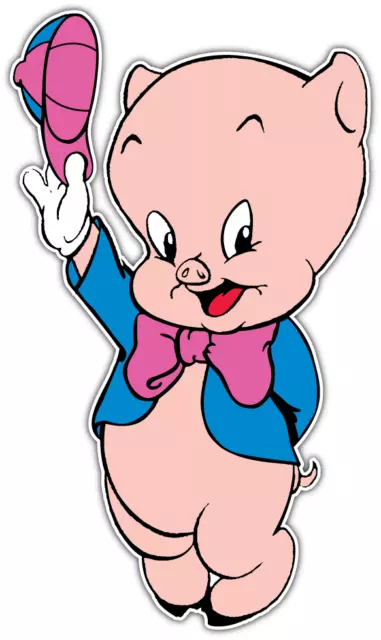 DOPASTICKER Porky Pig Bacon Cartoon Car Window Locker Sticker Decal ...