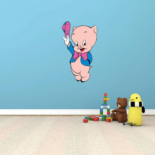 DOPASTICKER Porky Pig Bacon Cartoon Kids Room Wall Decor Sticker Decal ...